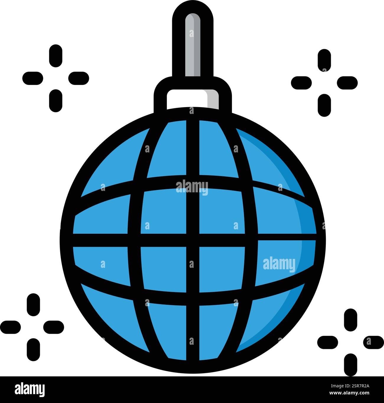 Mirror Ball Vector Icon Design Illustration Stock Vector Image & Art ...