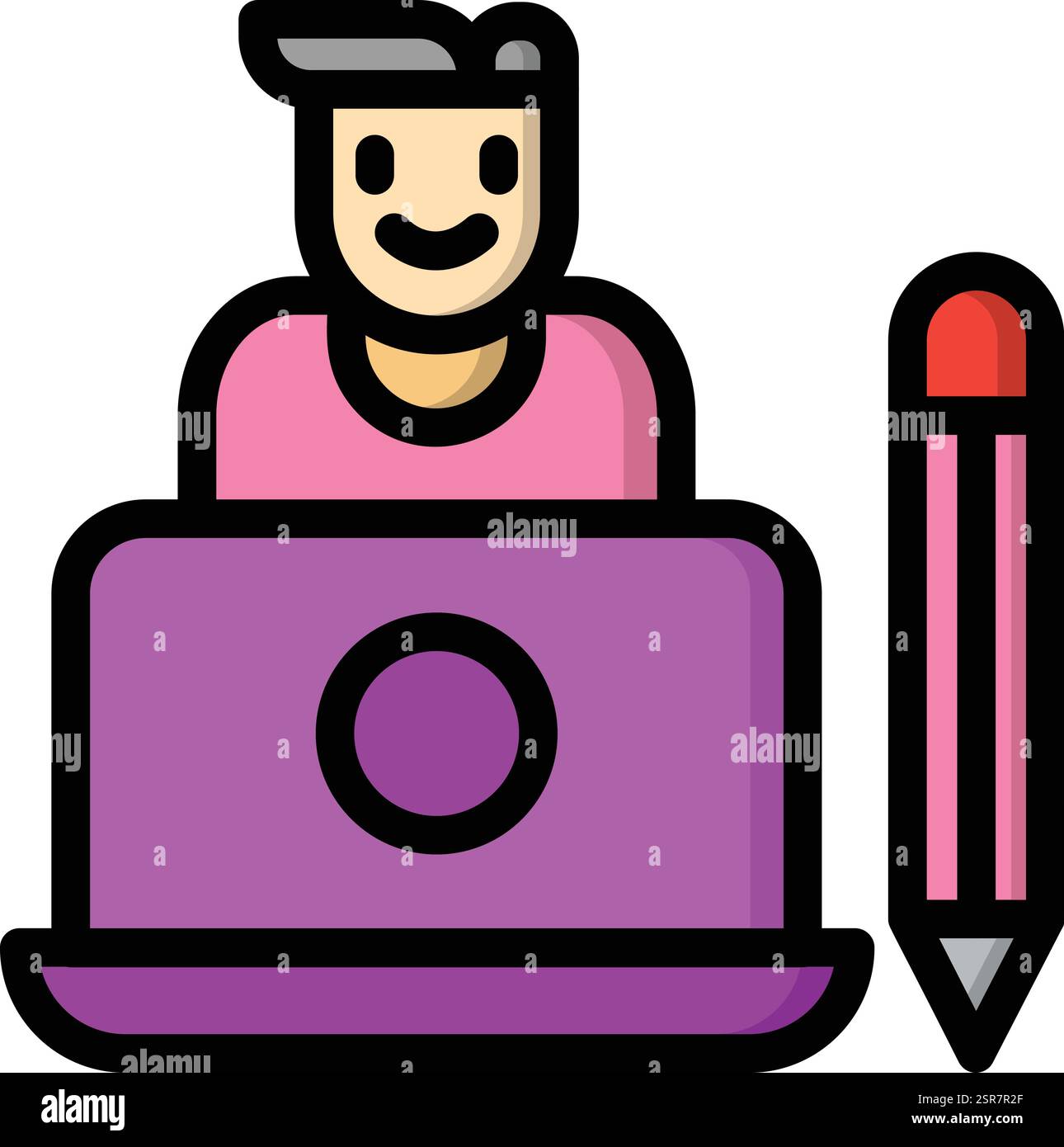 Graphic designer Vector Icon Design Illustration Stock Vector Image ...