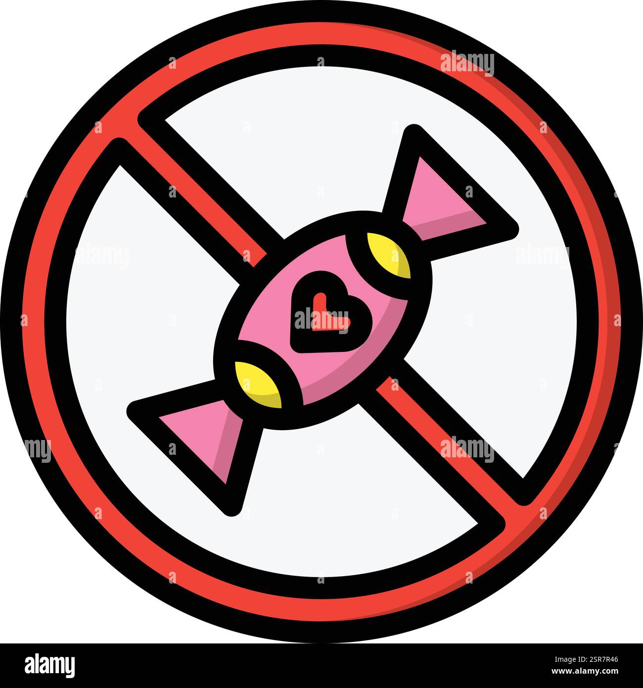 No sweet vector icon Cut Out Stock Images & Pictures - Alamy