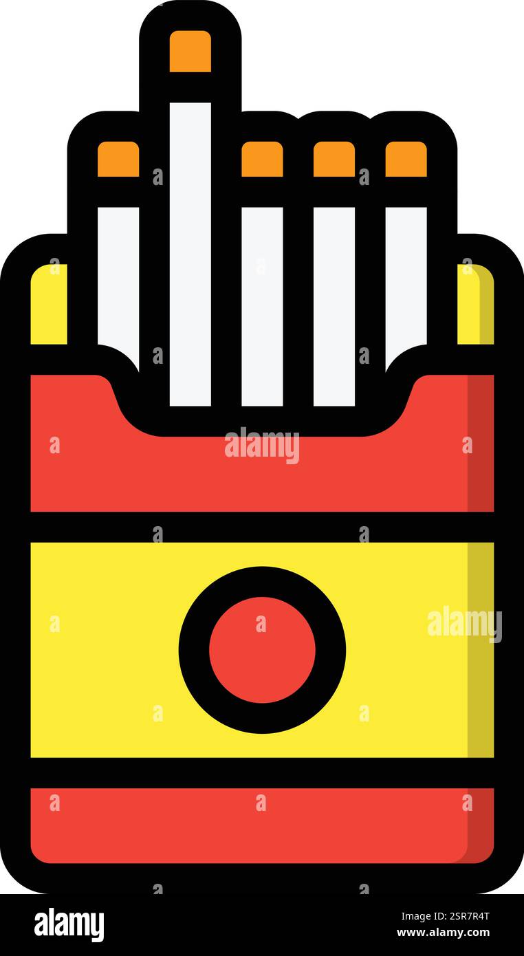 Smoking sign cigarette flat Cut Out Stock Images & Pictures - Alamy