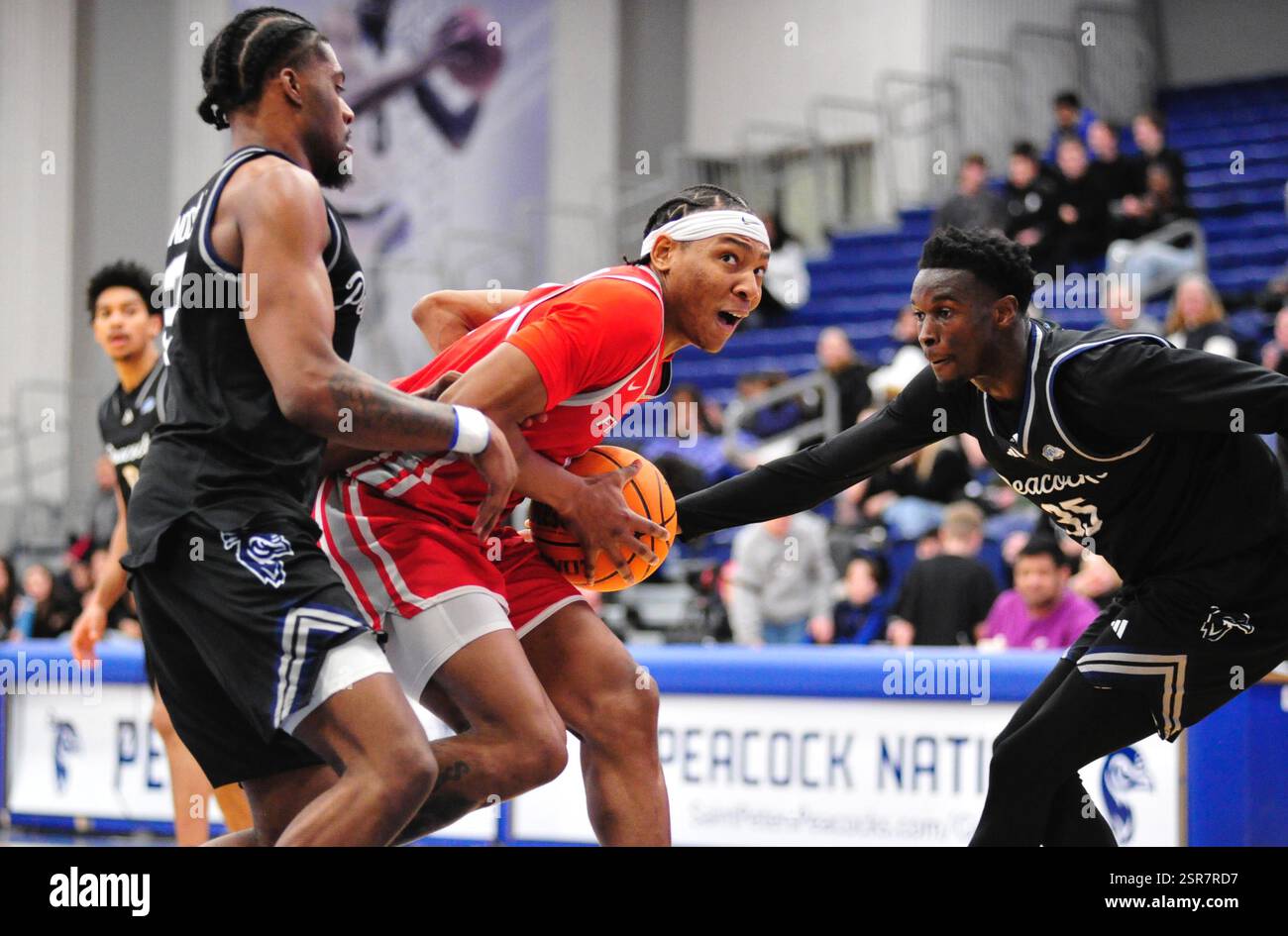 Jersey City, USA. 14th Feb, 2025. Fairfield's Prophet Johnson (16) at ...