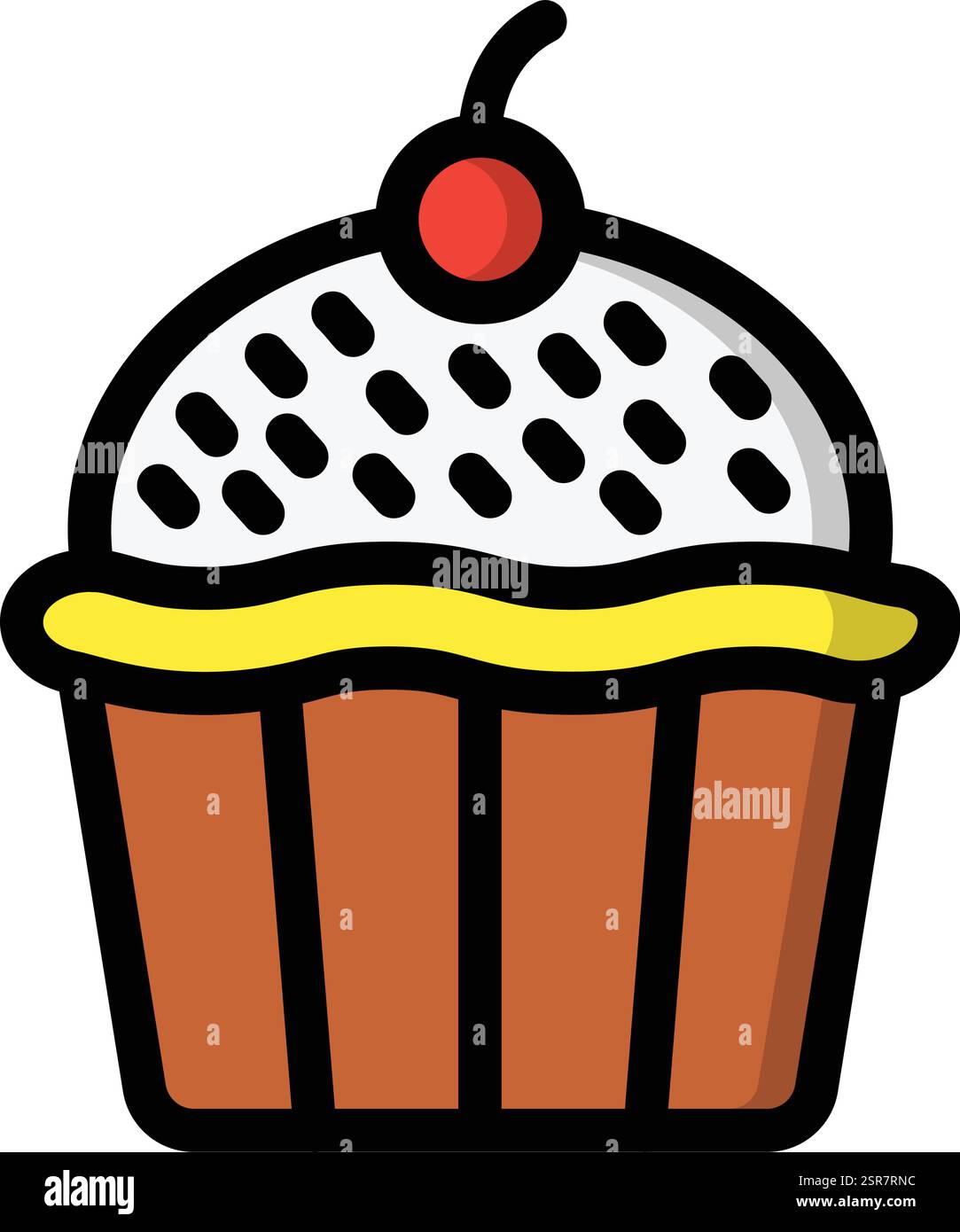 Vector cupcake icon Stock Vector Images - Alamy