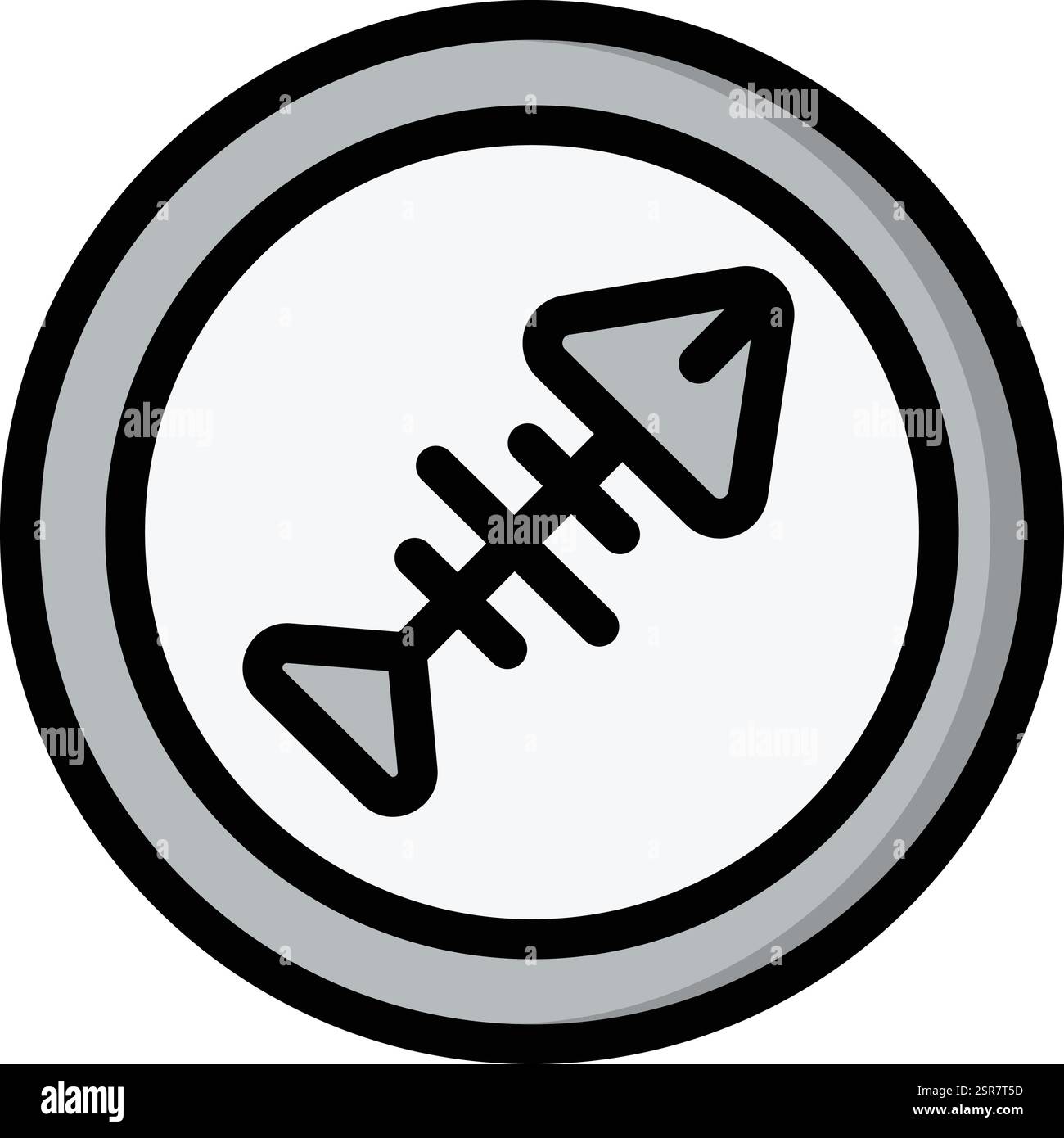 Fish icon vector filled Stock Vector Images - Alamy