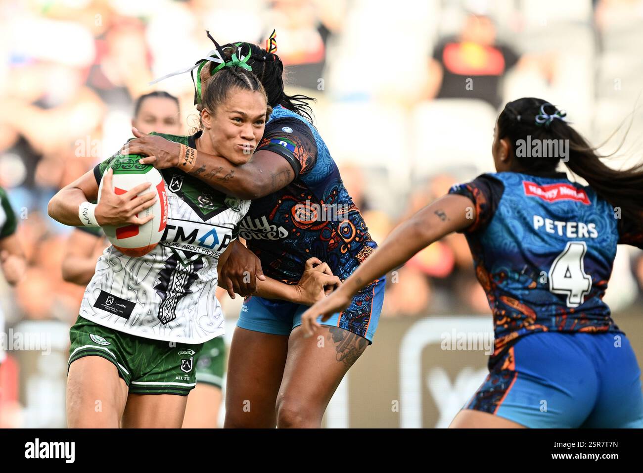 Sydney, Australia. 15th Feb, 2025. Zali Fay of the Maori All-Stars is ...