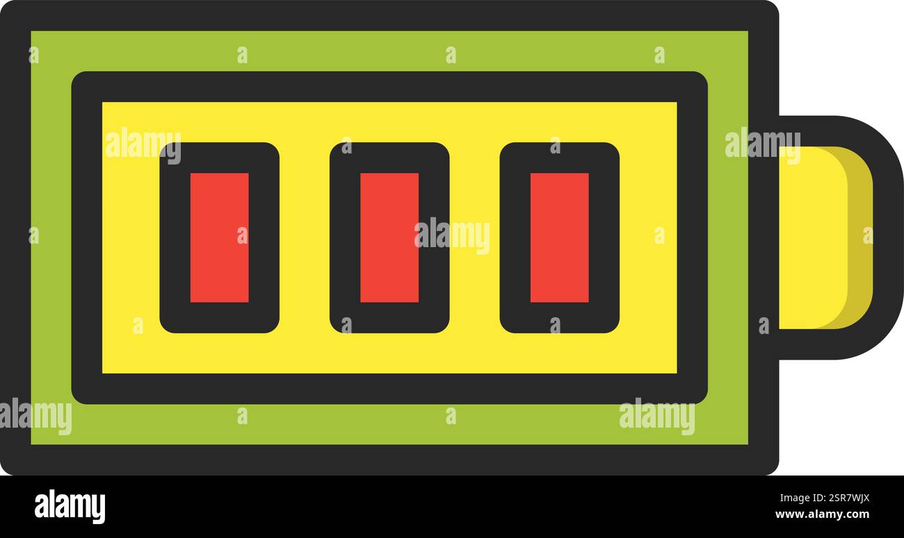 Battery icon isolated vector Cut Out Stock Images & Pictures - Alamy