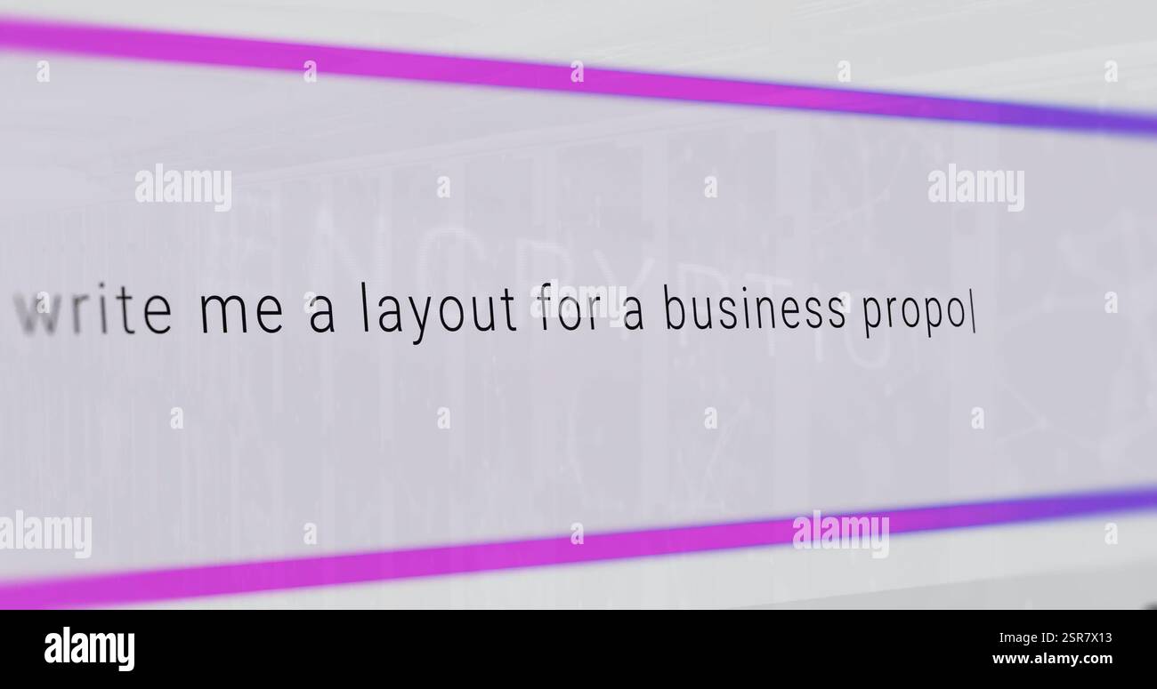 Image of encryption text over ai chat Stock Photo - Alamy