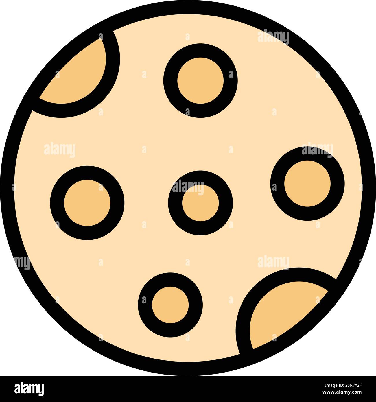 Vector illustration full moon Cut Out Stock Images & Pictures - Alamy