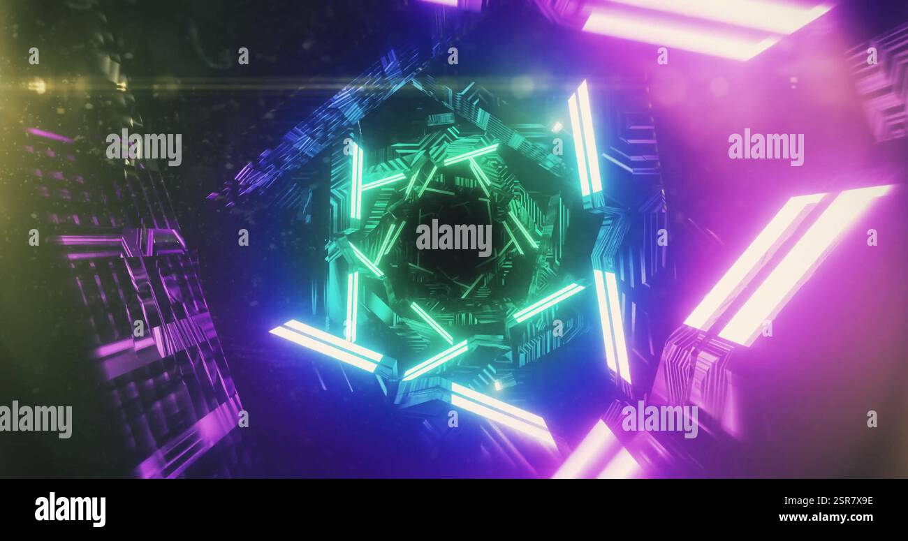 Animation shapes moving lights over hi-res stock photography and images - Alamy