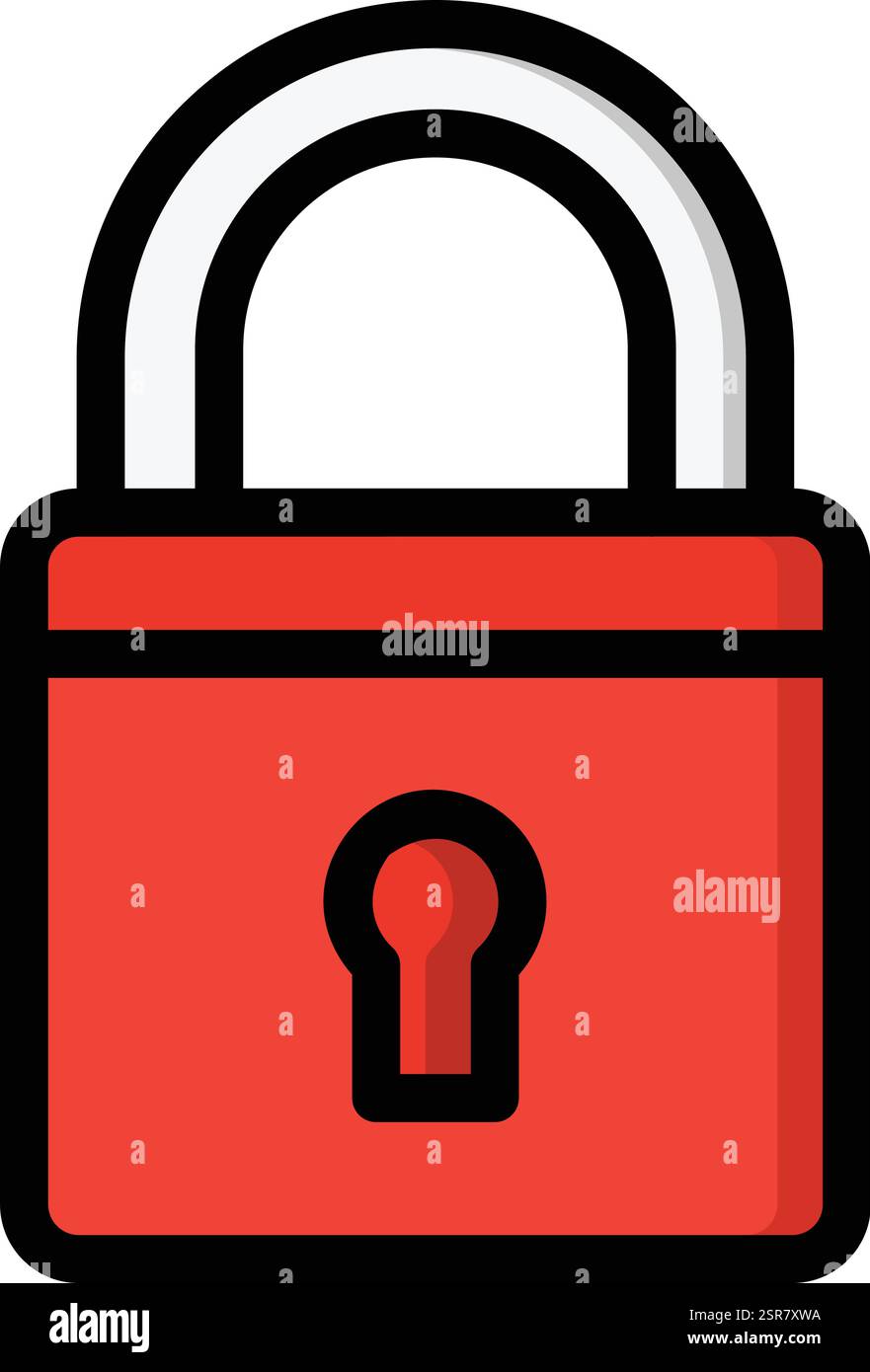 Secure padlock glyph icon Stock Vector Images - Alamy