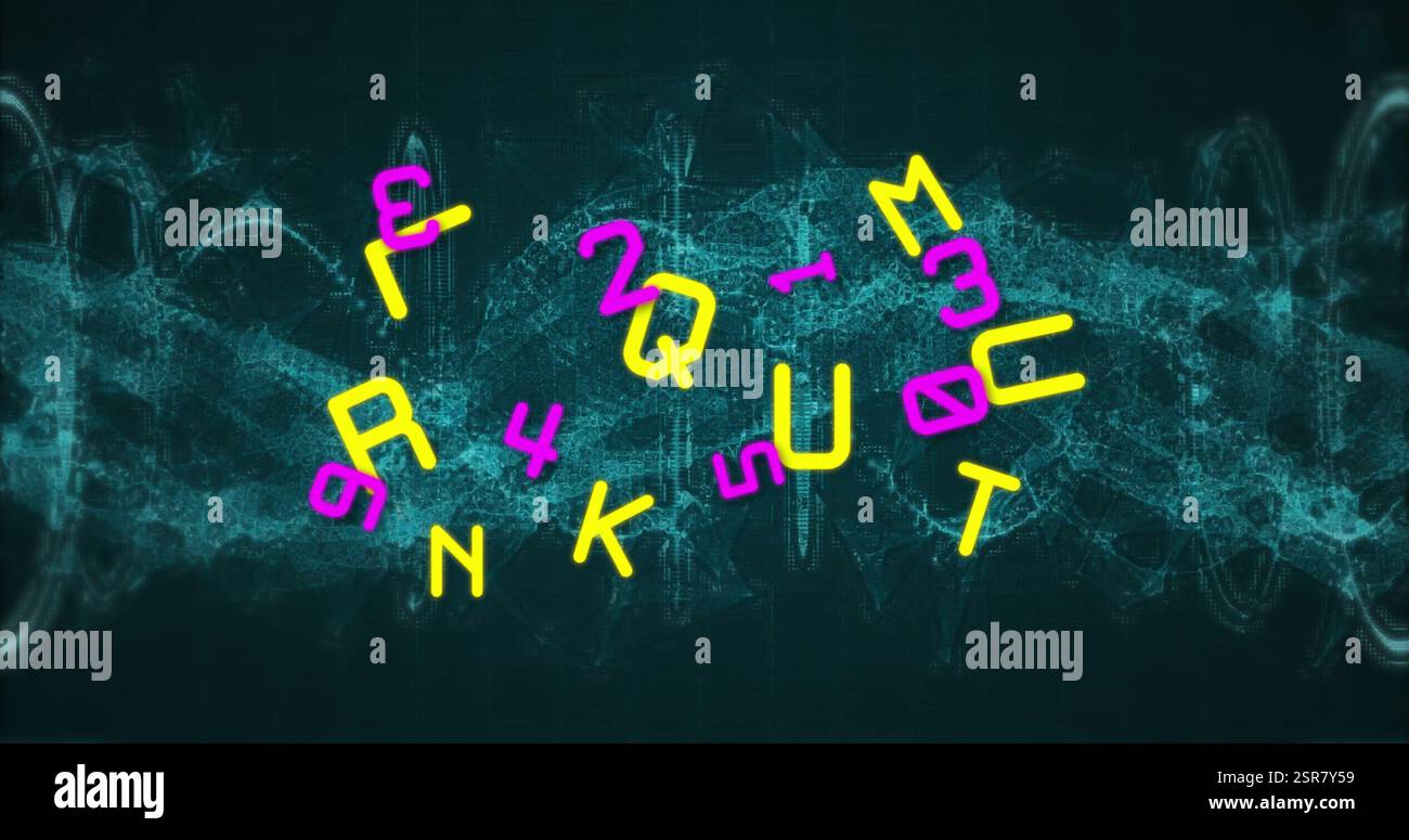 Image of letters moving over dna strand Stock Photo - Alamy