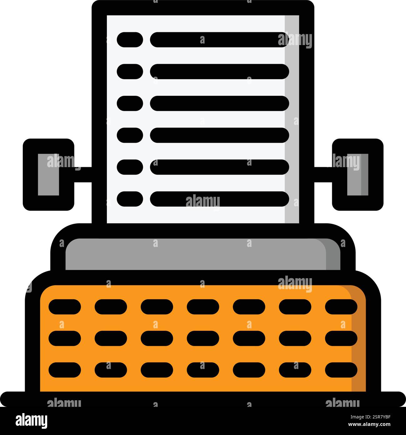 Typewriter Vector Icon Design Illustration Stock Vector Image & Art - Alamy