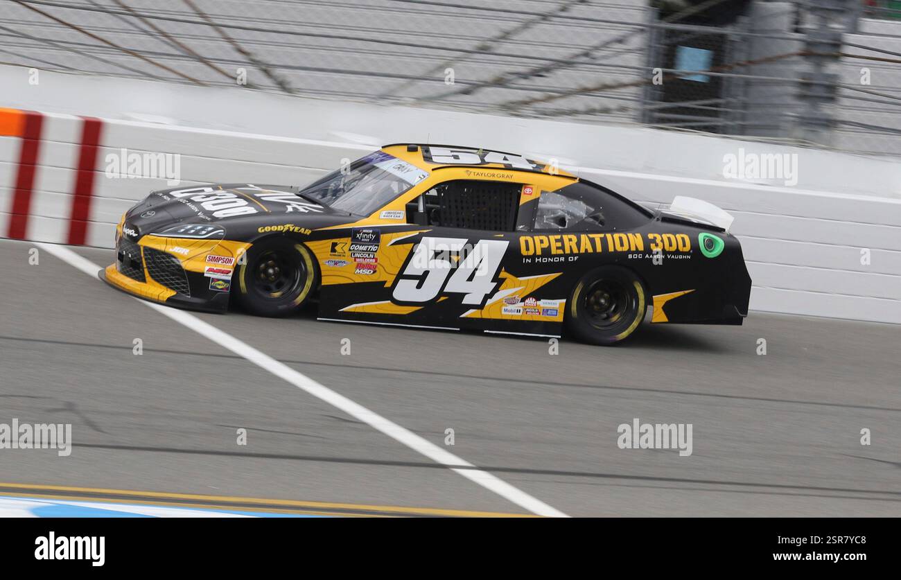 DAYTONA BEACH, FL - FEBRUARY 14: Taylor Gray (#54 Joe Gibbs Racing Operation 300 Toyota) drives ...