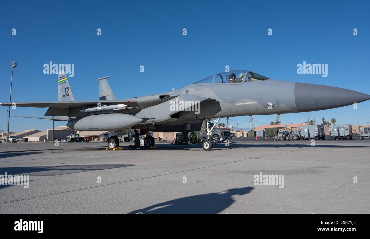 A U.S. Air Force F-15E Strike Eagle assigned to Naval Air Station Joint ...