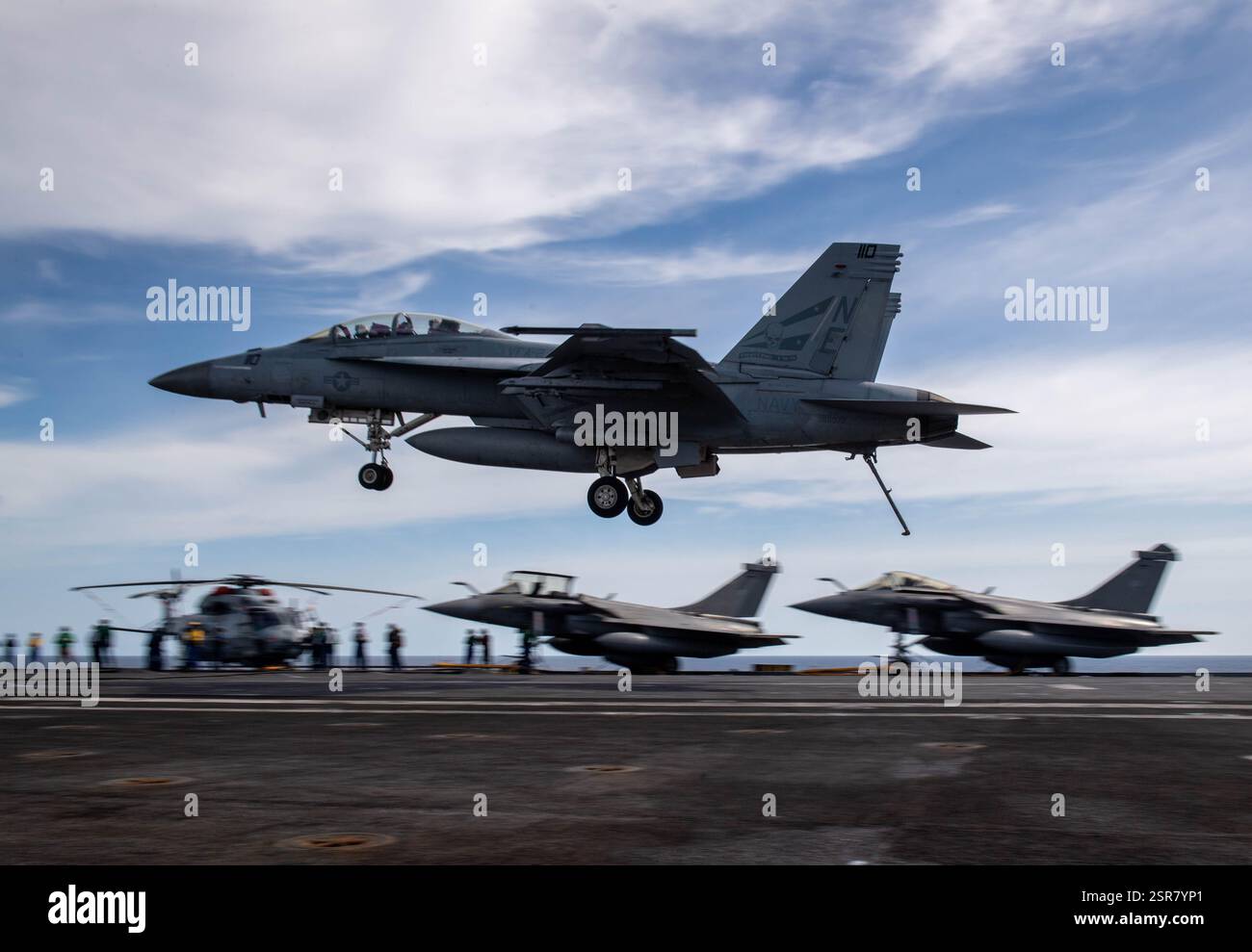 250210-N-FS097-1583 CELEBES SEA (Feb. 10, 2025) An F/A-18F Super Hornet ...