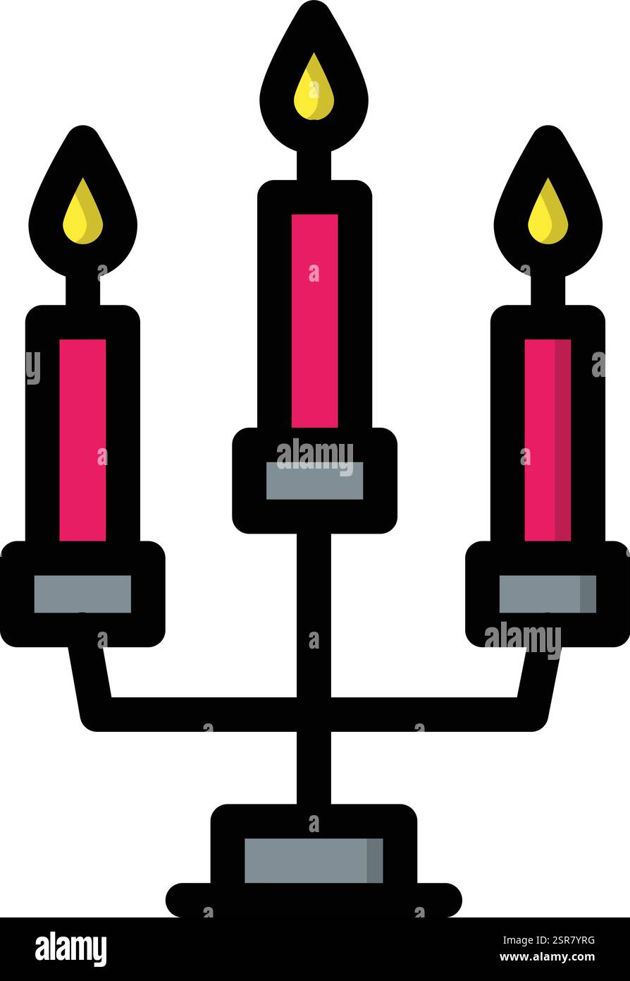 Set scented candles illustration Cut Out Stock Images & Pictures - Alamy