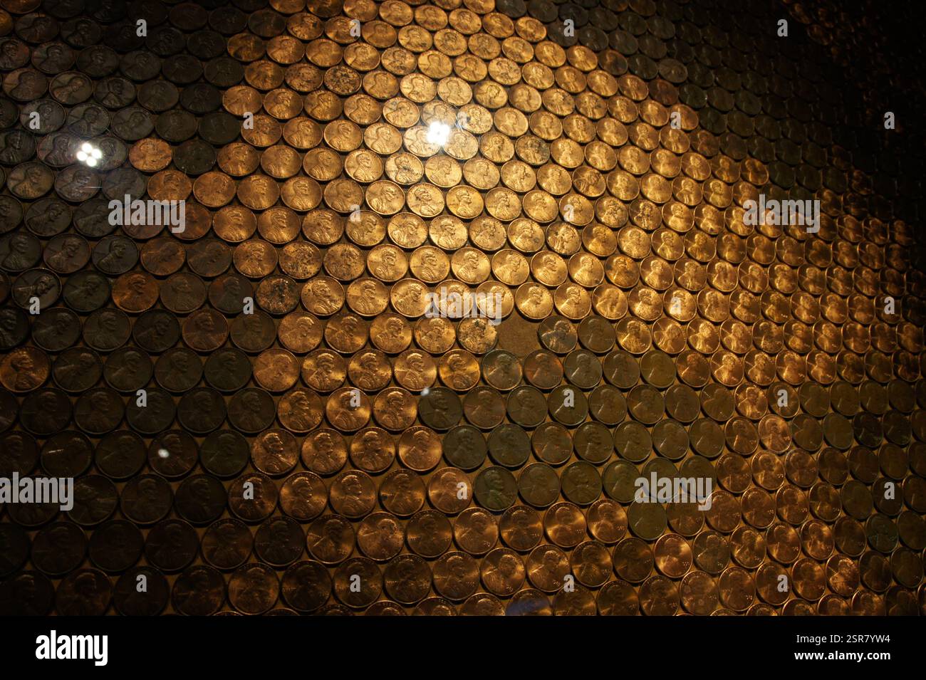 A close-up in New York, Manhattan, reveals a captivating mosaic face ...