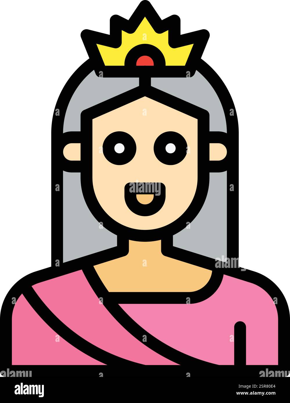 Queen Vector Icon Design Illustration Stock Vector Image & Art - Alamy