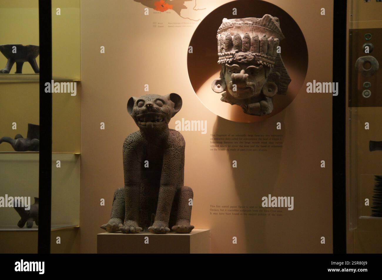 New York, Manhattan. A museum exhibit brings history to life. A stone ...