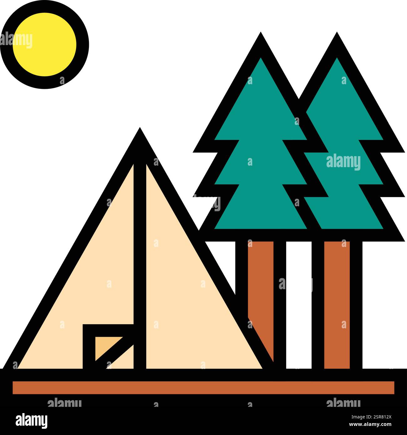 Camp Vector Icon Design Illustration Stock Vector Image & Art - Alamy