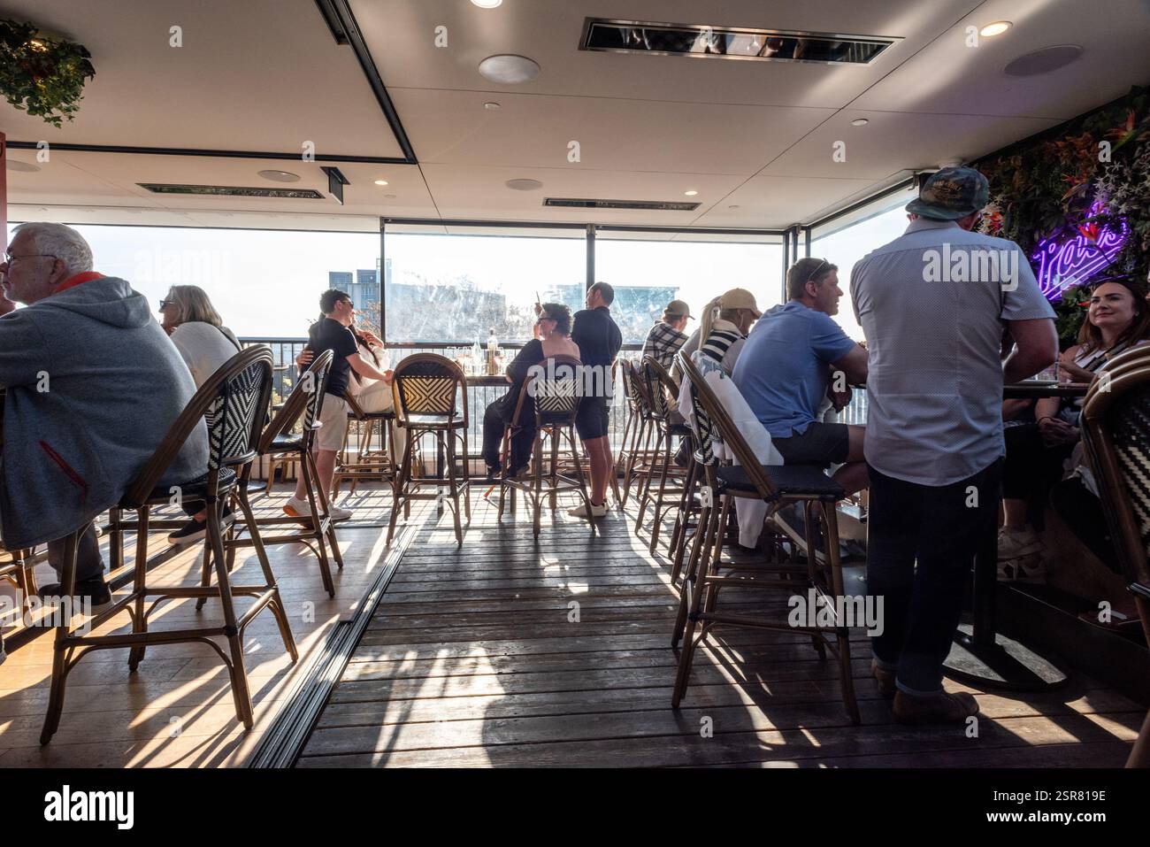 Christchurch, February 5th 2025: Mr Brightside rooftop bar in the ...