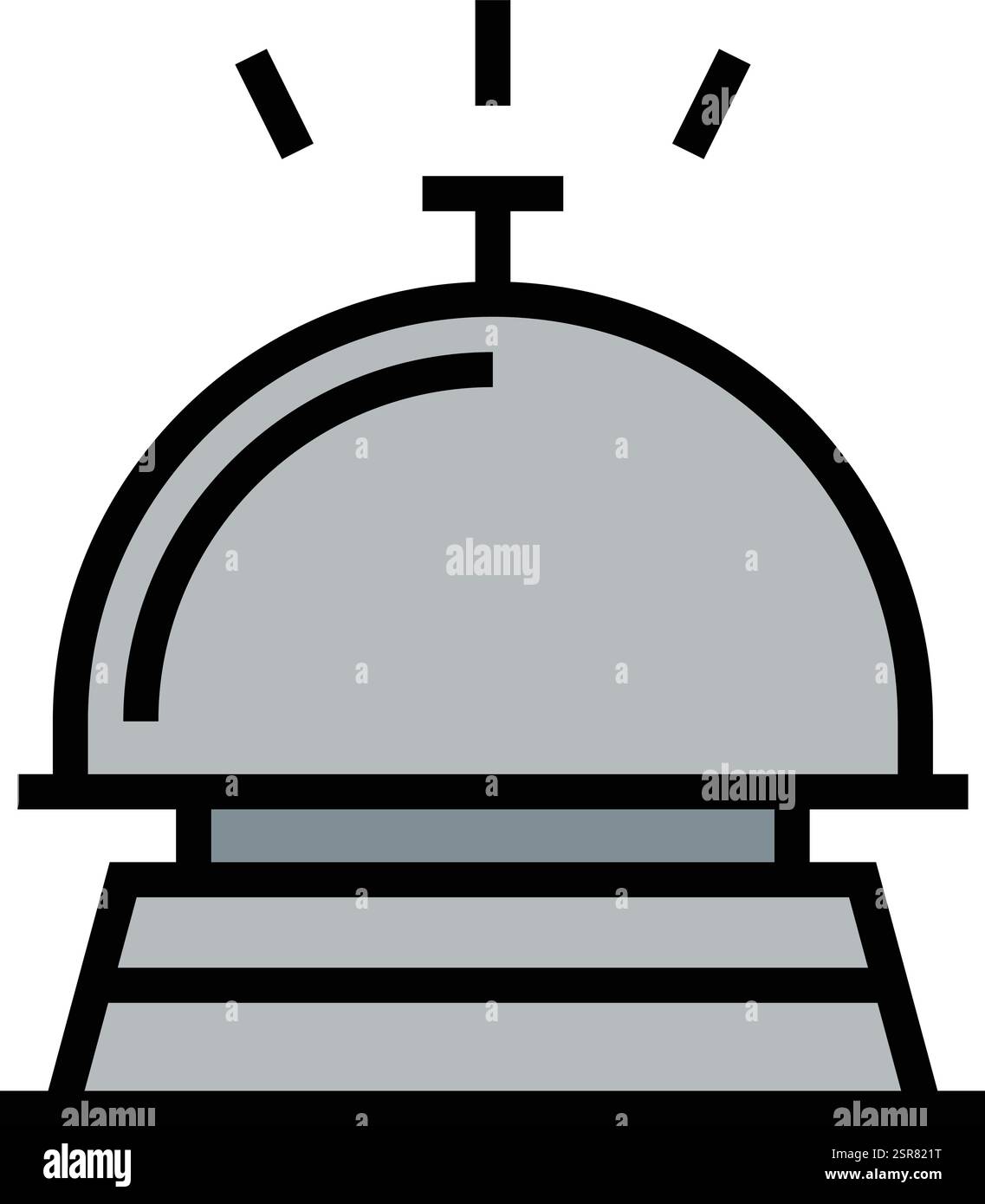 Bell icon vector filled Stock Vector Images - Alamy