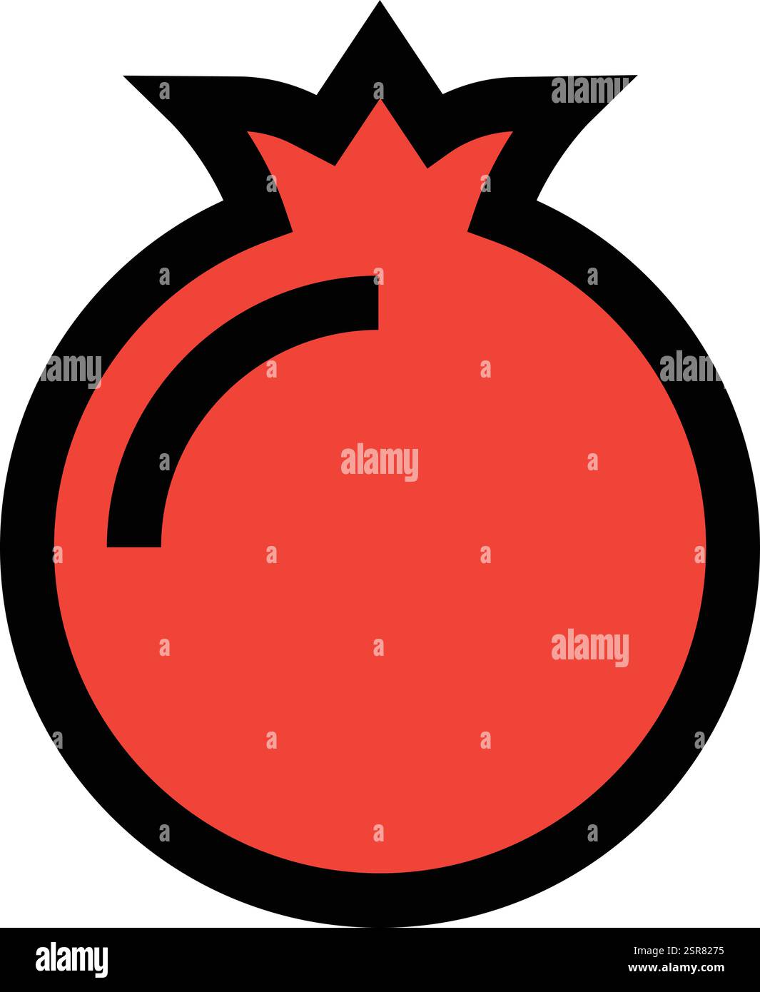 Pomegranate Vector Icon Design Illustration Stock Vector Image & Art ...