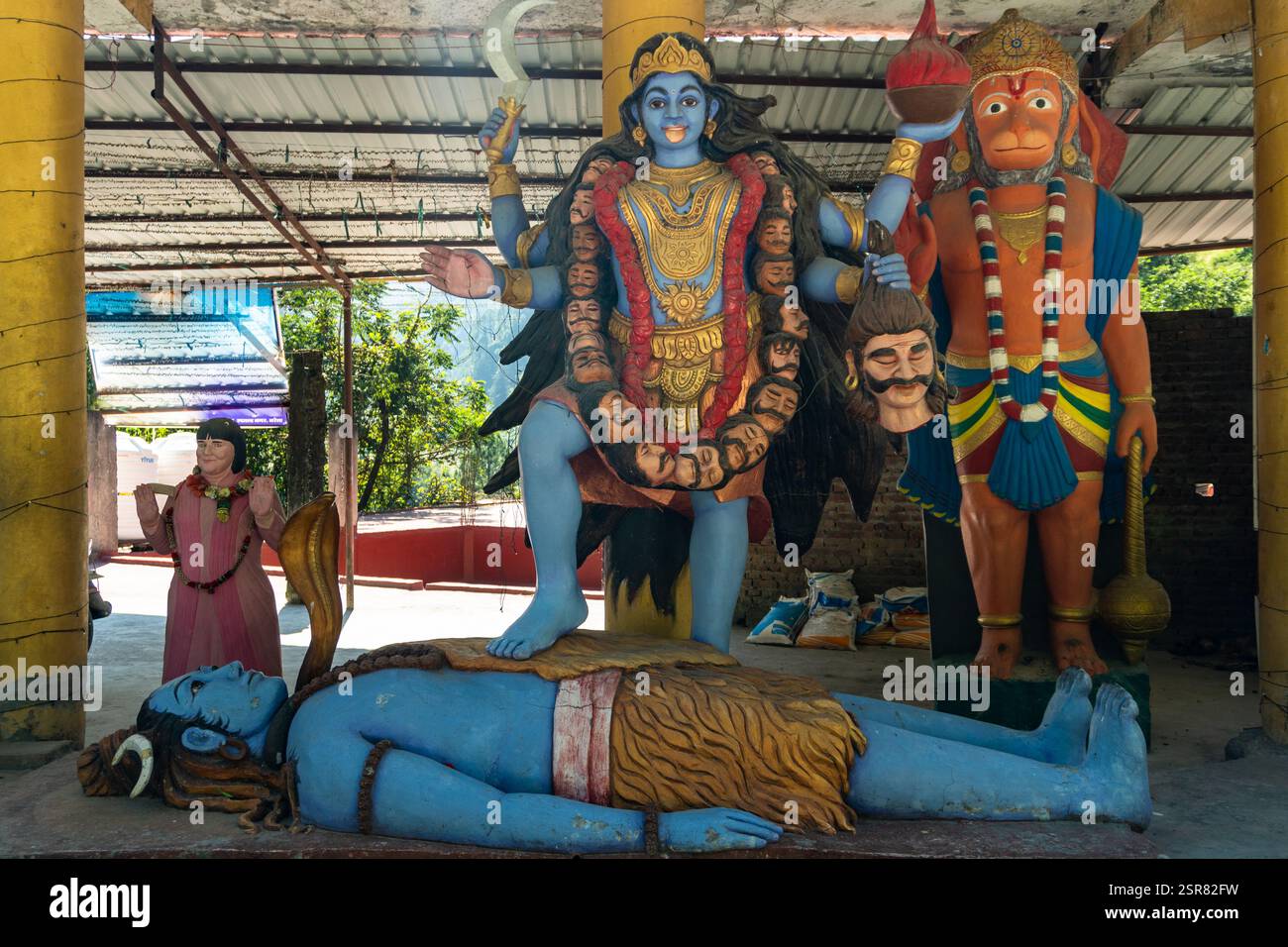 Nov.3rd2024. Uttarakhand India. Statue of Goddess Kali with a necklace ...