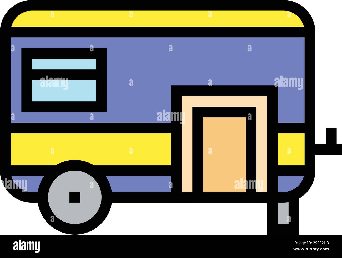 Travel trailer Vector Icon Design Illustration Stock Vector Image & Art ...