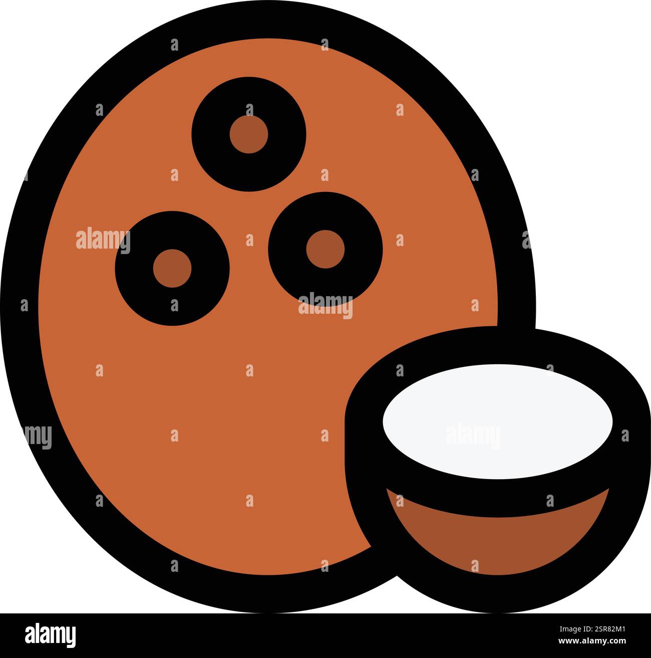 Coconut Vector Icon Design Illustration Stock Vector Image & Art - Alamy