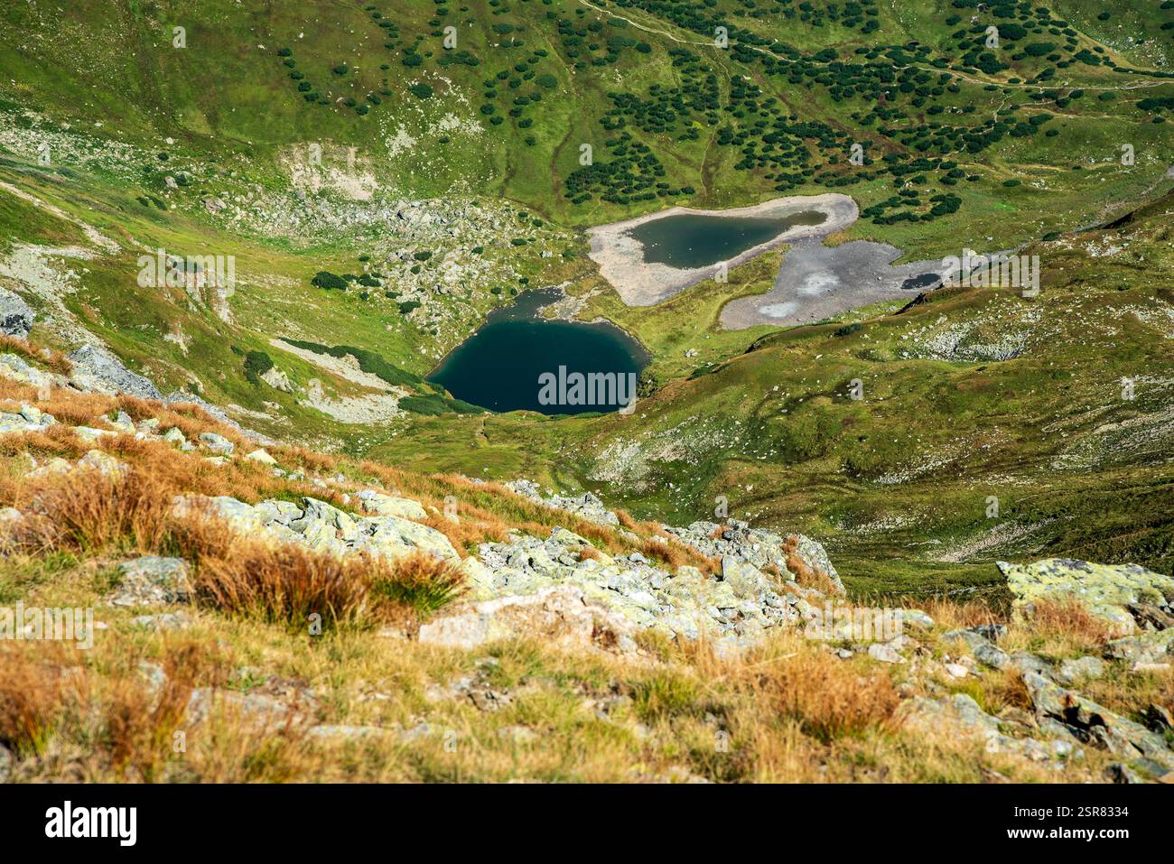 Rackove plesa lakes in Raxkova dolina valley from Jakubina hill in ...