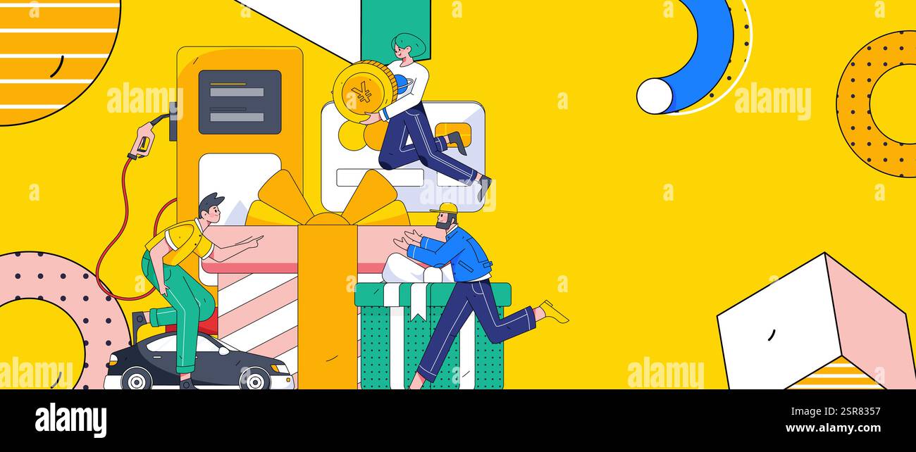 Vector Internet operation hand-drawn illustration of people getting ...