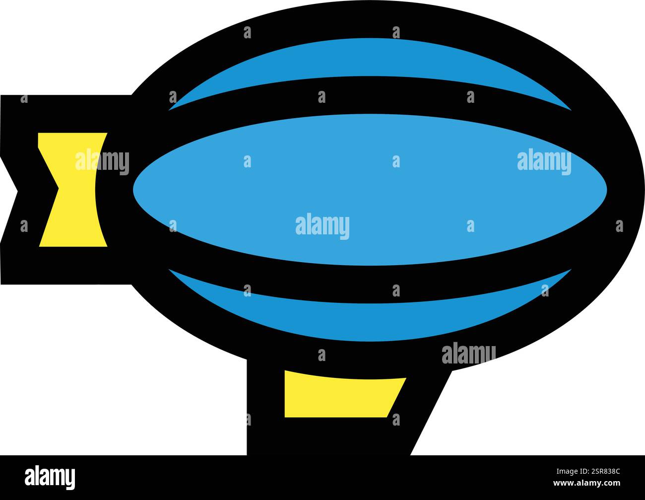 Flying Airship Vector Icon Design Illustration Stock Vector Image & Art ...