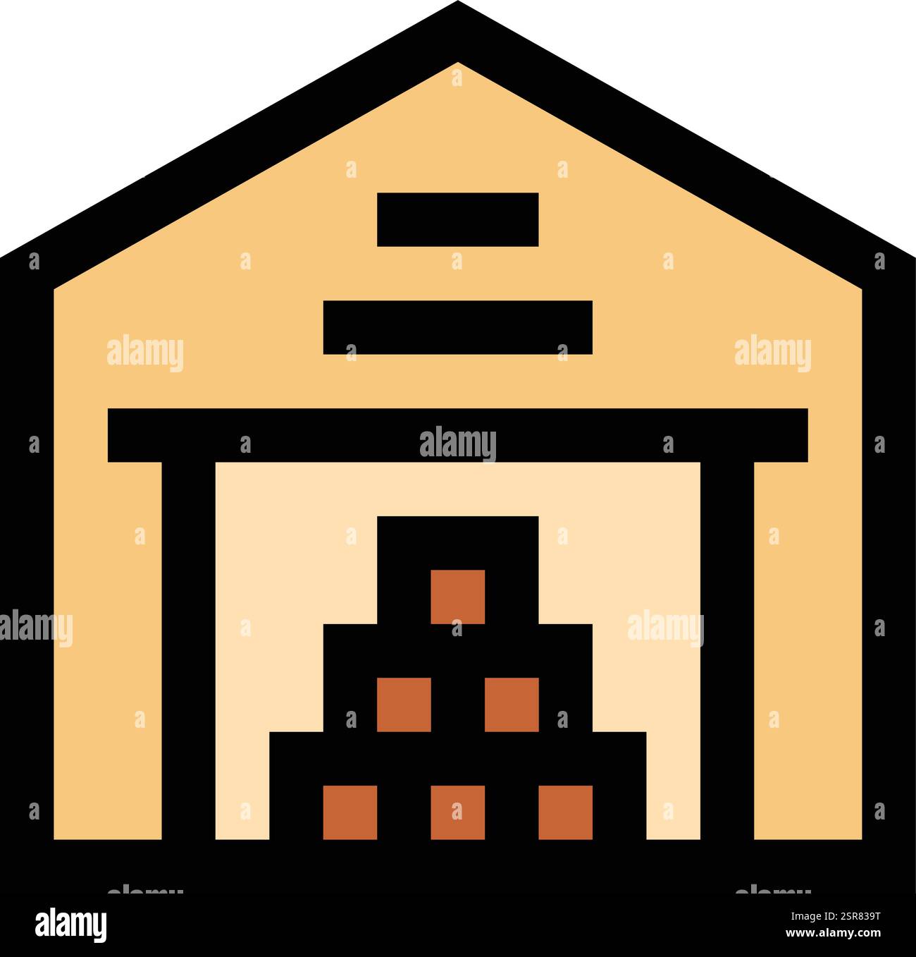 Stock Warehouse Vector Icon Design Illustration Stock Vector Image ...