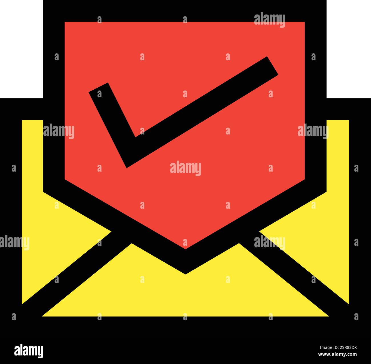 Verified Email Vector Icon Design Illustration Stock Vector Image & Art ...