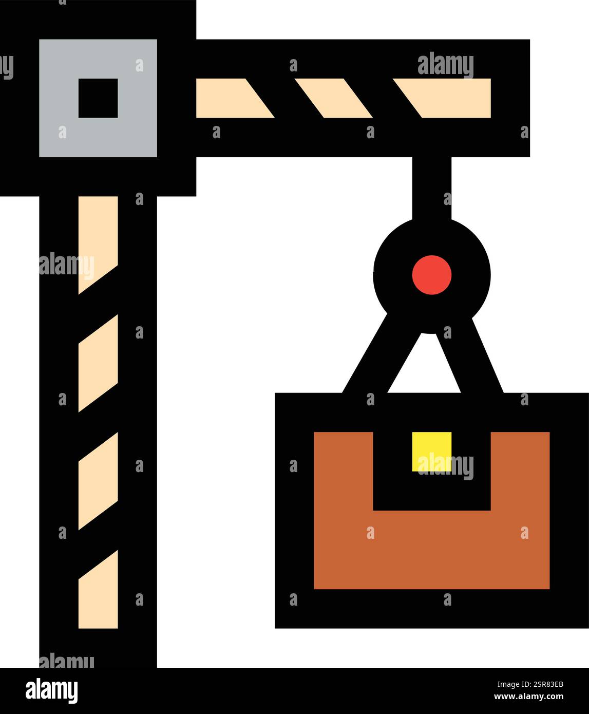 Container Lifting Vector Icon Design Illustration Stock Vector Image ...