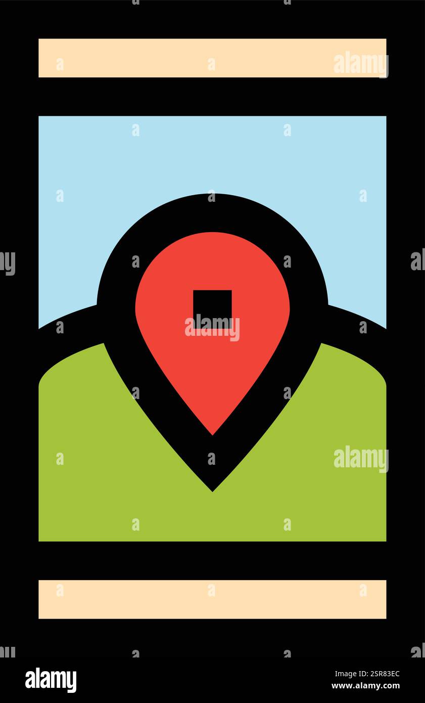 Online Mobile Loc Vector Icon Design Illustration Stock Vector Image ...