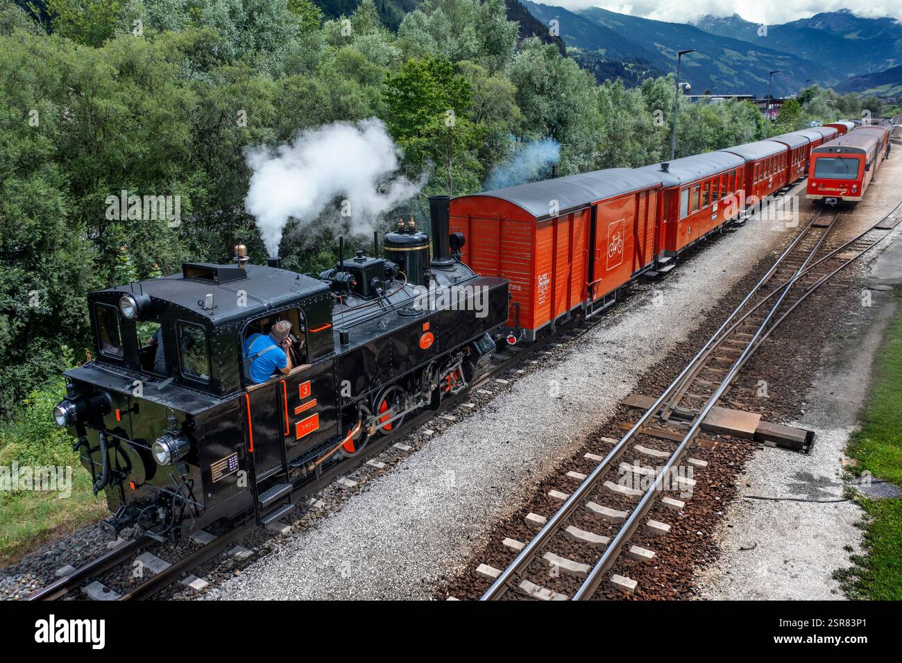 The Zillertalbahn mountain steam railway in the Austrian Tyrol that ...