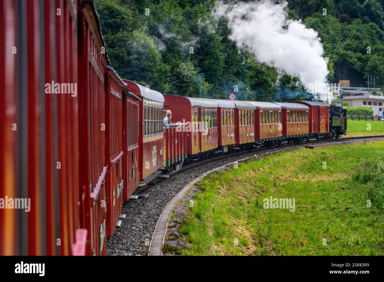 Zillertal Railway or Zillertalbahn, Zillertal Valley, Jenbach, Tyrol ...