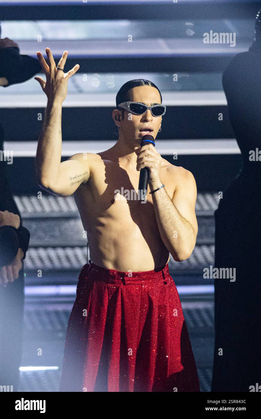 Mahmood 75th Italian Song Festival of Sanremo Mahmood attends the 4th ...