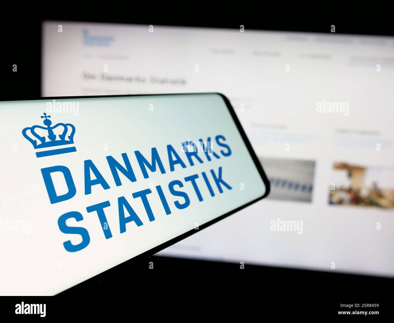 In this photo illustration, a smartphone with the logo of Danmarks ...
