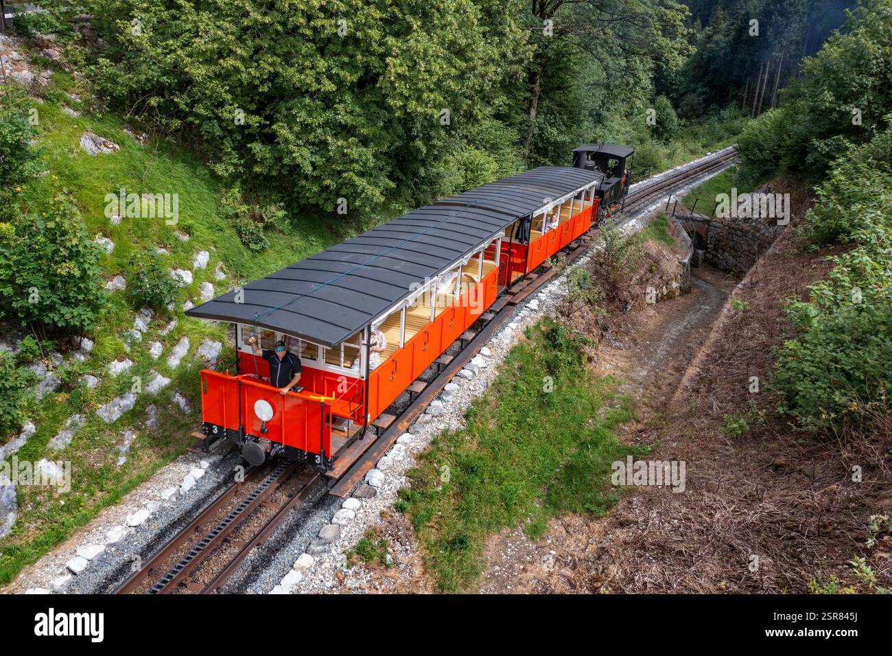 Steam locomotive of the Achenseebahn, Achensee lake, Tyrol, Austria ...