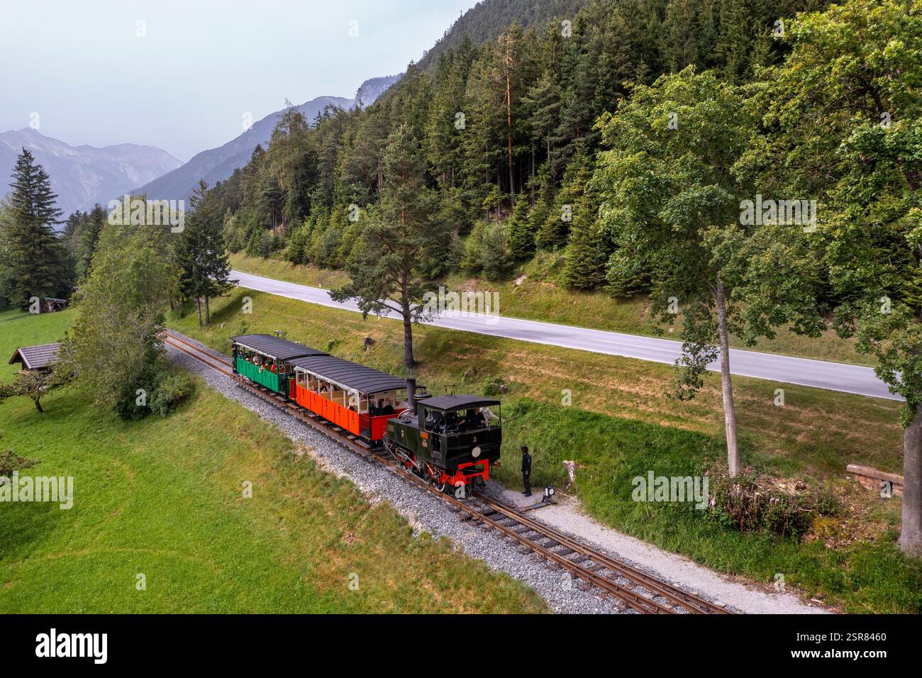 Steam locomotive of the Achenseebahn, Achensee lake, Tyrol, Austria ...