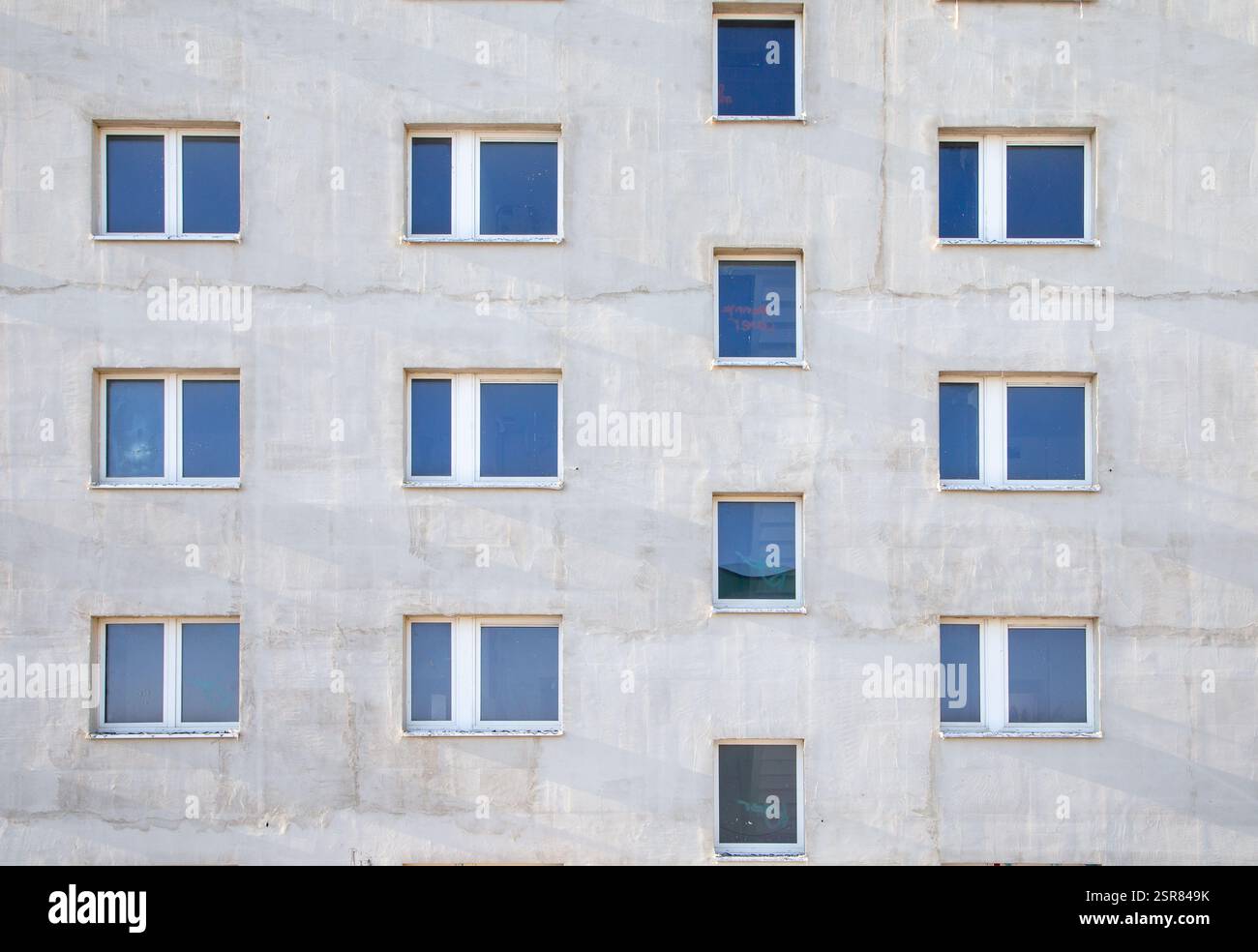 facade of prefabricated DDR architecture in east Germany Stock Photo ...