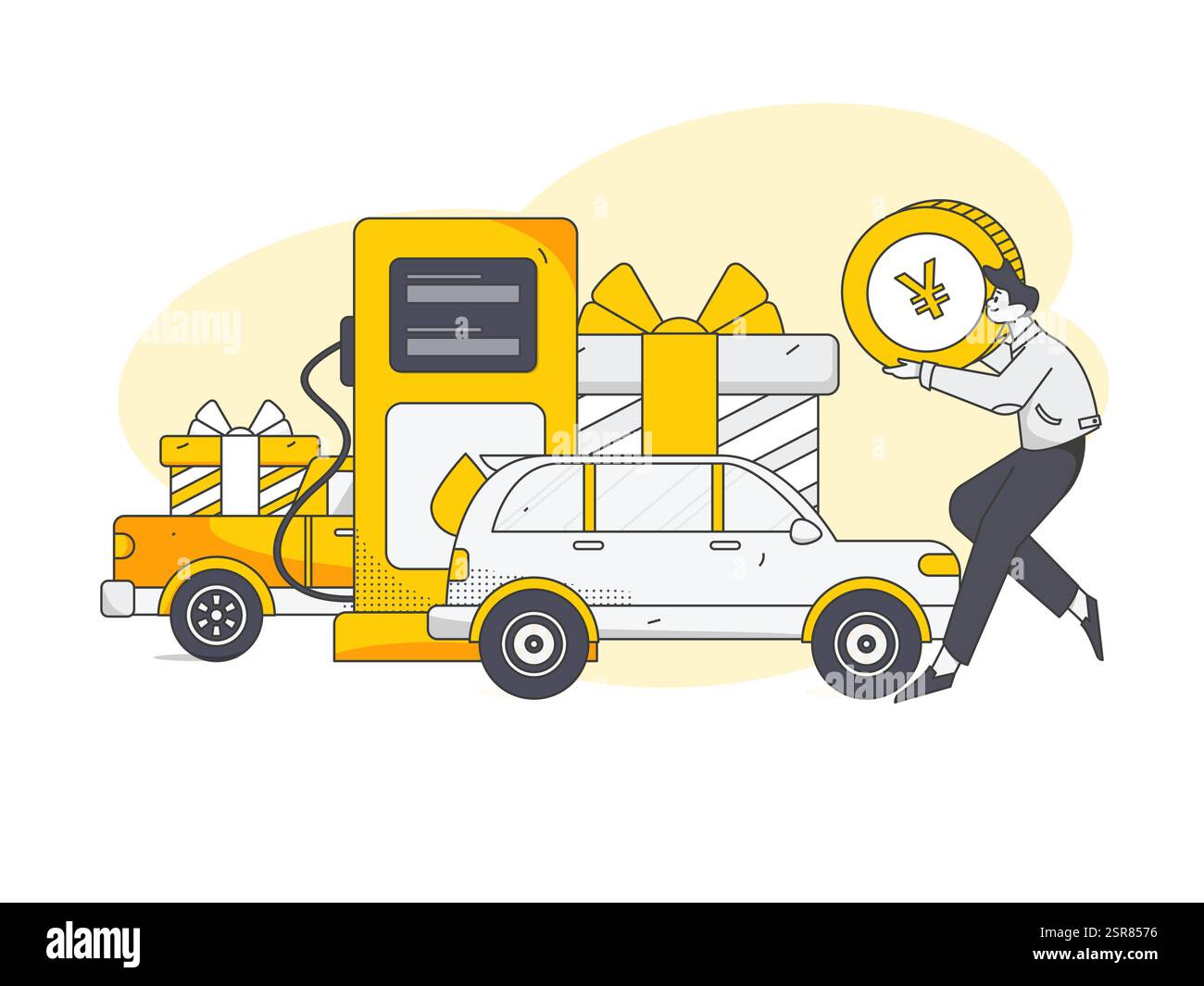 Vector Internet operation hand-drawn illustration of people getting ...