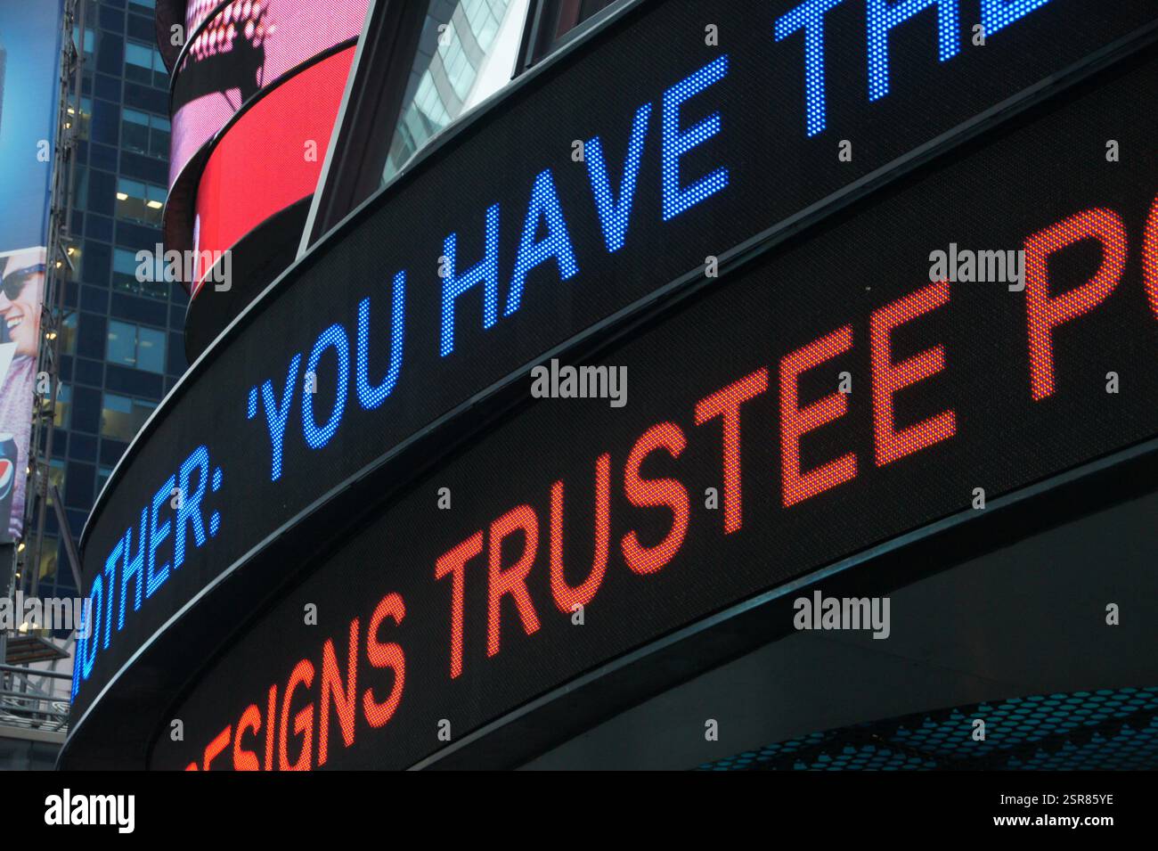 Manhattan whispers secrets. A fragmented message sprawls across a Times ...