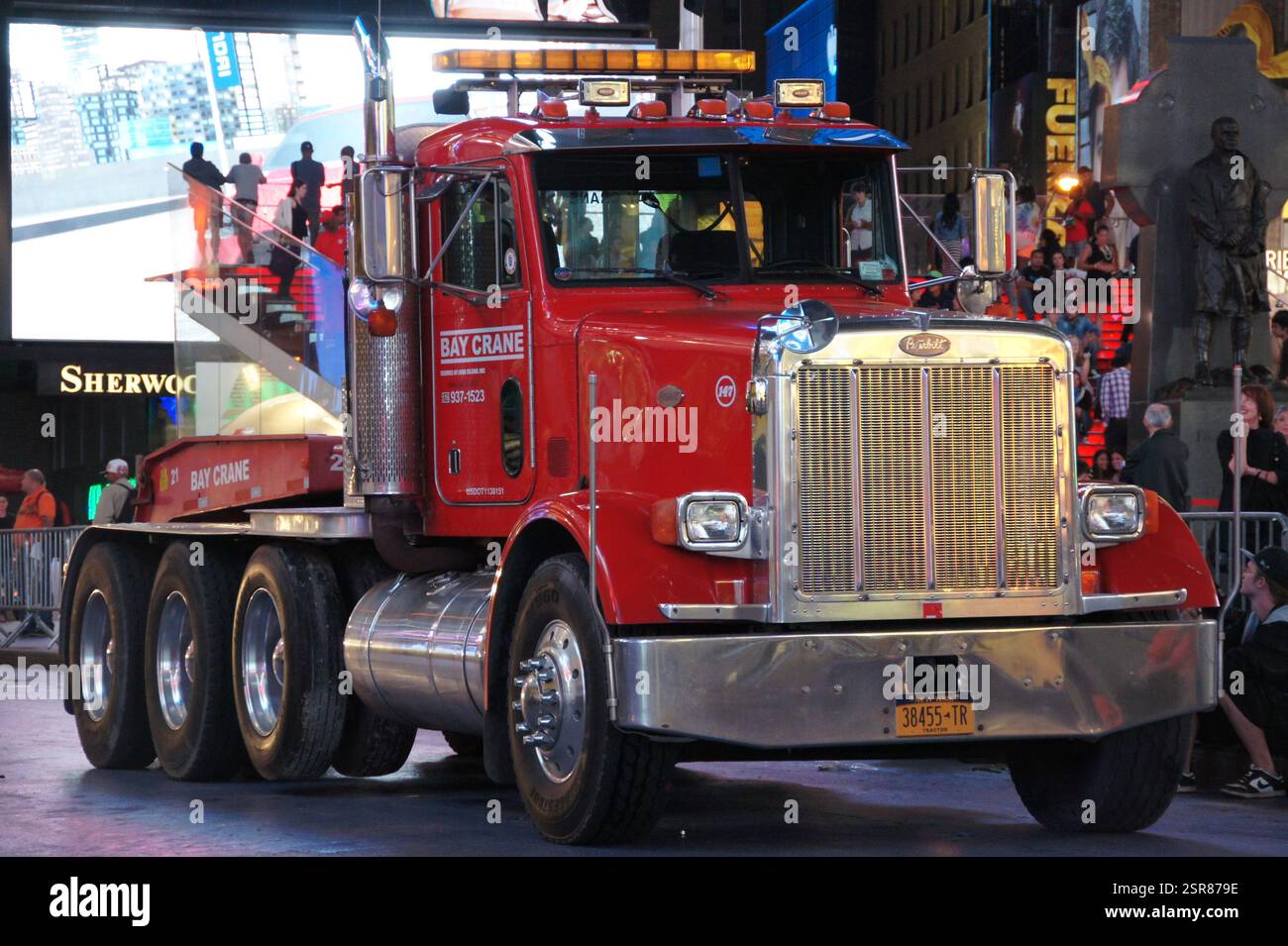 Industrial shipping label with bold black text and red highlights on ...