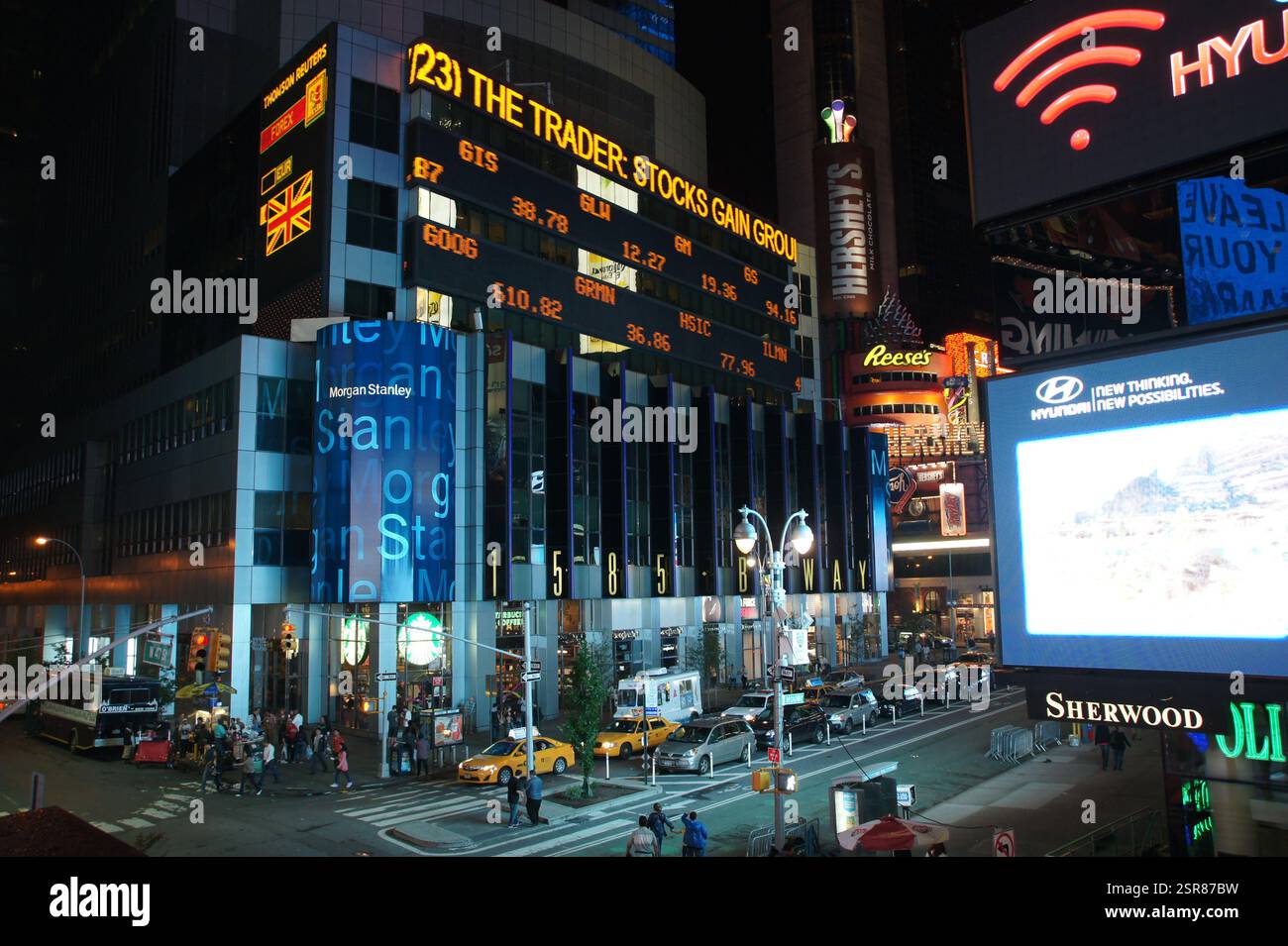 A dazzling display of lights fills Times Square in New York, Manhattan ...