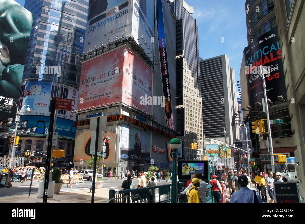 A dazzling collage of Times Square advertisements in New York ...