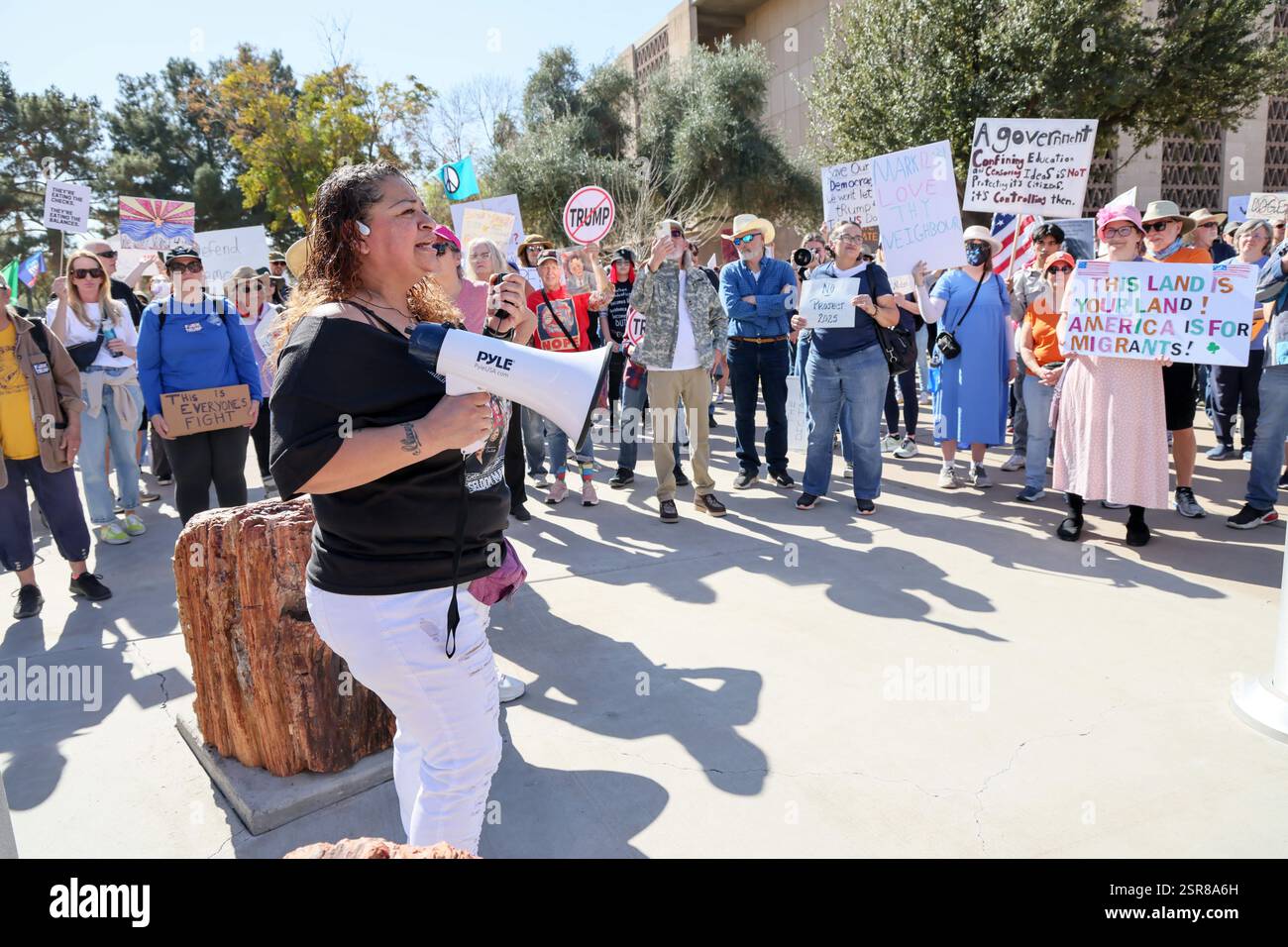 Hundreds of people gathered for the National 50501 Movement protest and ...