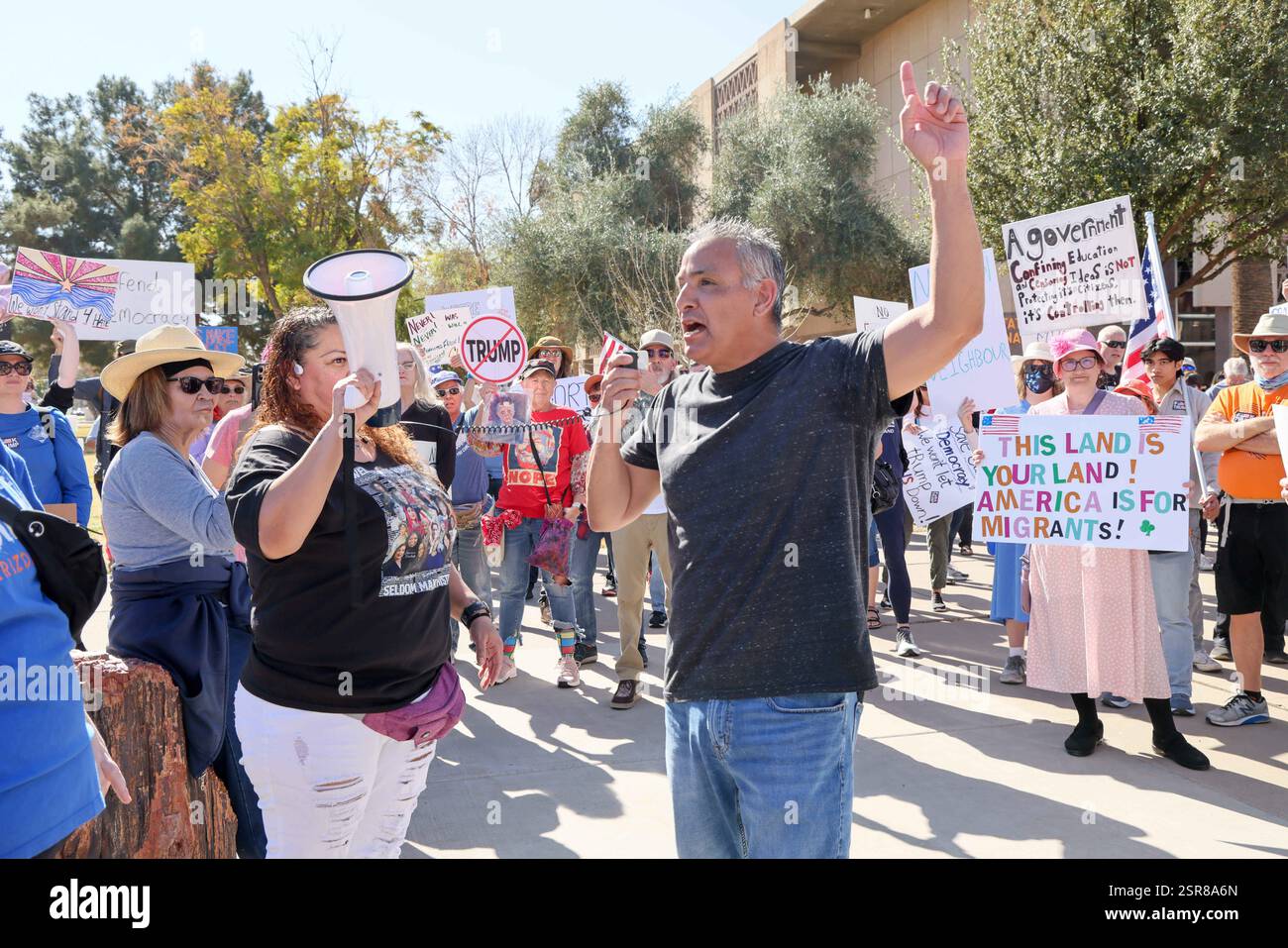 Hundreds of people gathered for the National 50501 Movement protest and ...
